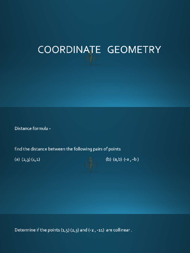 Coordinate Geometry | PDF | Area | Geometric Shapes