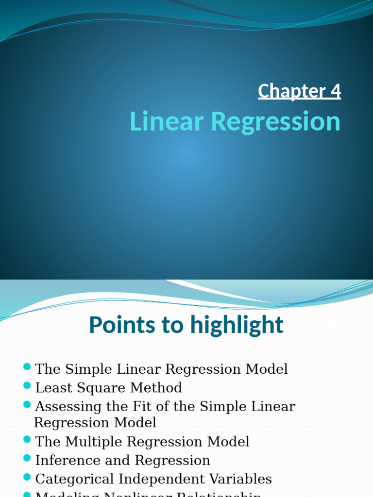 Chapter 4 (Regression Analysis) | PDF | Linear Regression | Regression ...