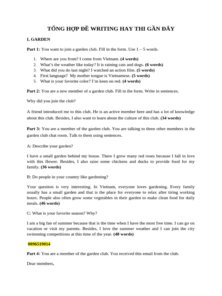 Recent Writing Topics for Clubs | PDF