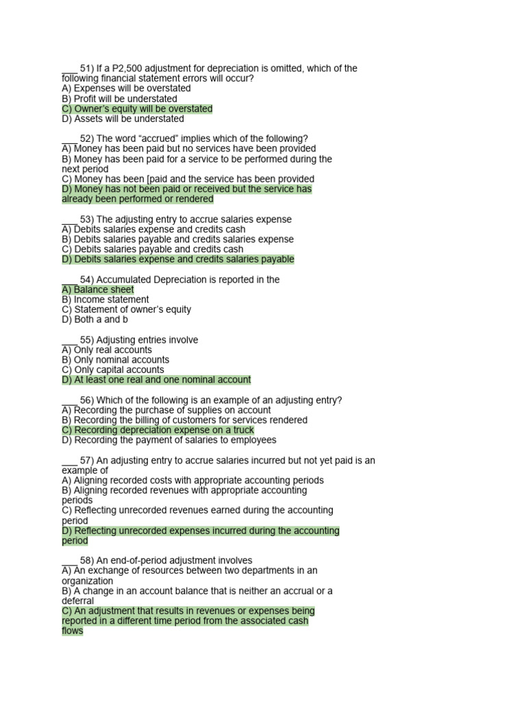 Financial Statement Adjustments Explained | PDF | Debits And Credits ...