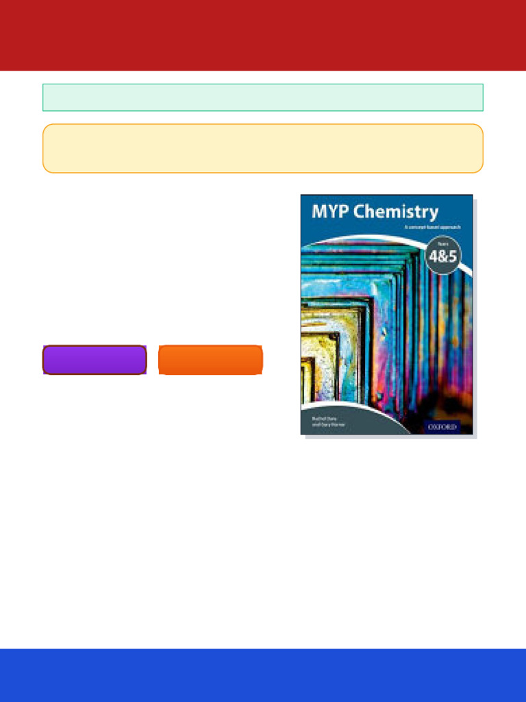 MYP Chemistry: a Concept Based Approach (IB MYP SERIES) 1st Edition ...