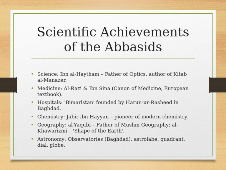 Abbasid - Science Khadija Noor | PDF