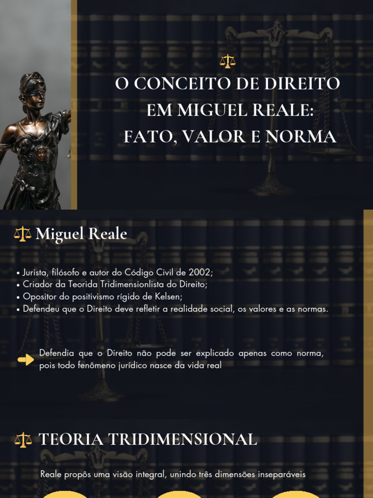 Teoria Tridimensional do Direito de Reale | PDF | Sociologia | Valores ...