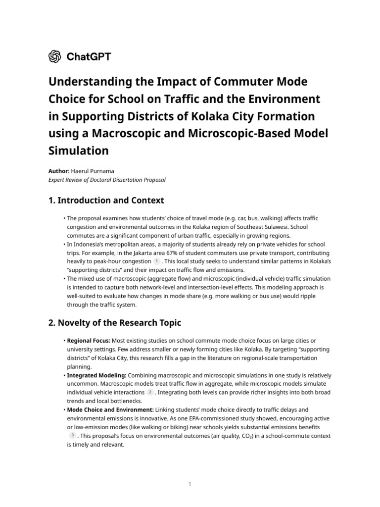 Understanding the Impact of Commuter Mode Choice for School on Traffic ...