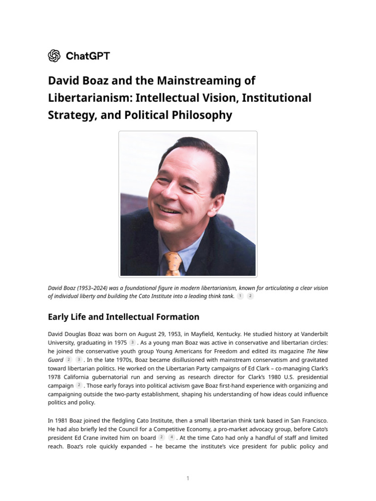David Boaz and the Mainstreaming of Libertarianism_ Intellectual Vision ...