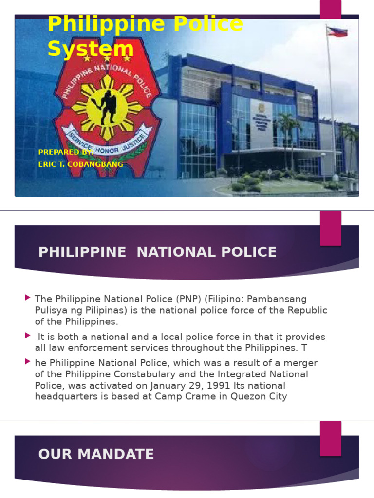 Overview of the Philippine National Police | PDF | Crime & Violence ...