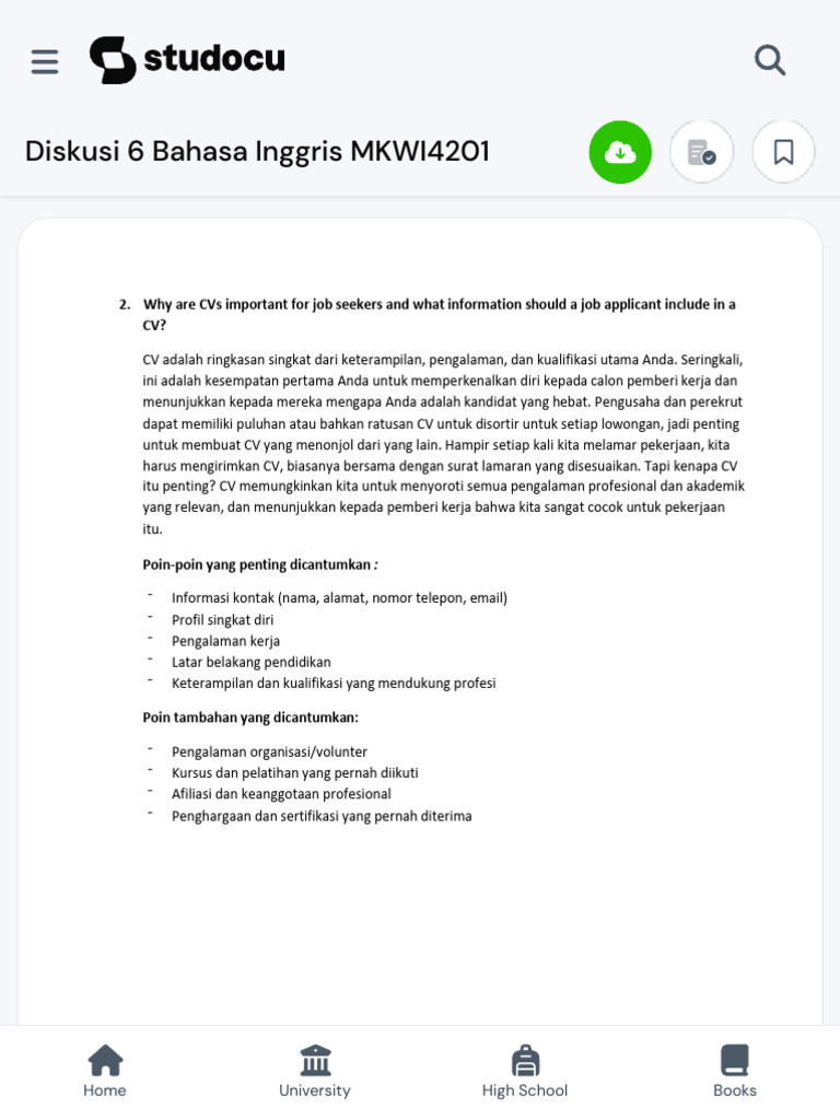 Diskusi 6 Bahasa Inggris MKWI4201 - Diskusi. Friday, 11 March 2022, 648 ...