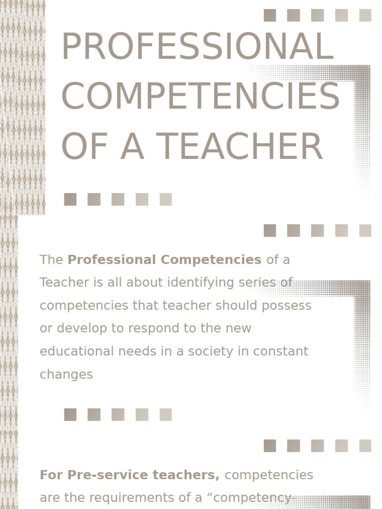 Essential Teacher Competencies Guide | PDF | Teachers | Pedagogy