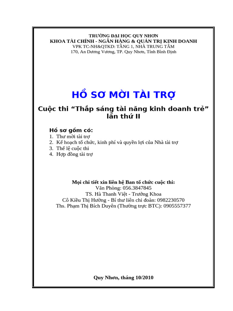 TNKD-Bia Ho So Tai Tro | PDF