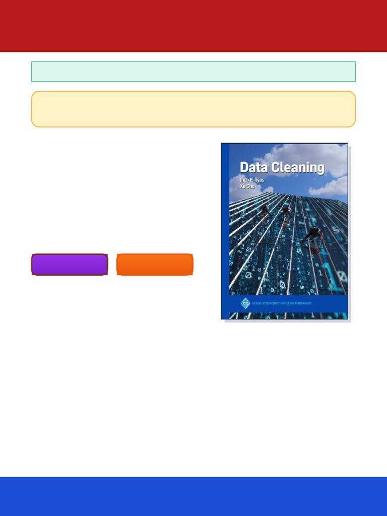 Data cleaning First Edition Association For Computing Machinery. ebook early preview pdf | PDF ...