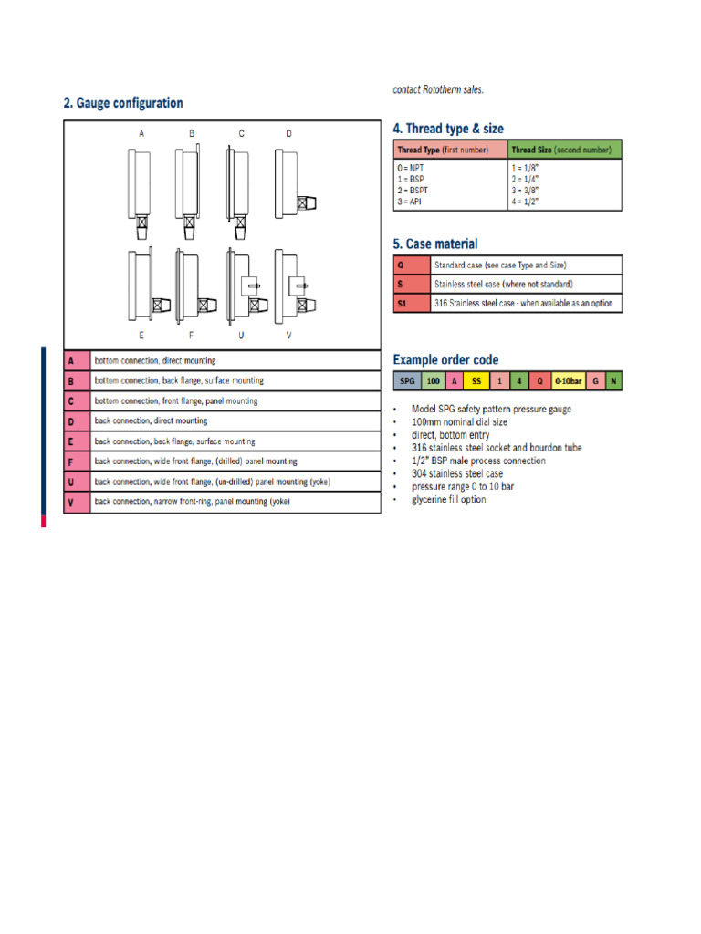Gauge Pressure Specification | PDF