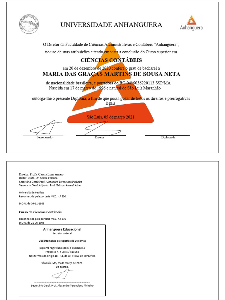 Maria Cert. Contabilidade | PDF