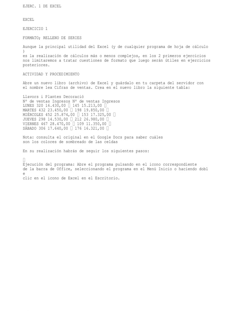 Formato y relleno de series en Excel | PDF | Point and Click | Microsoft Excel