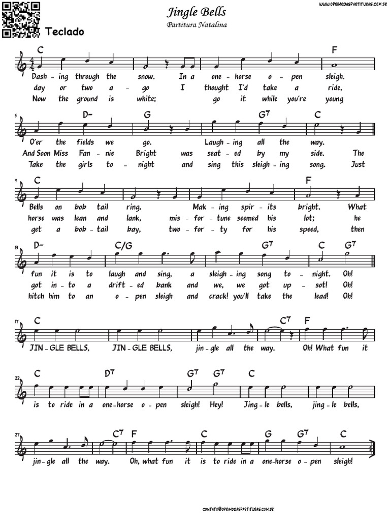 Partitura de Jingle Bells para Teclado | PDF