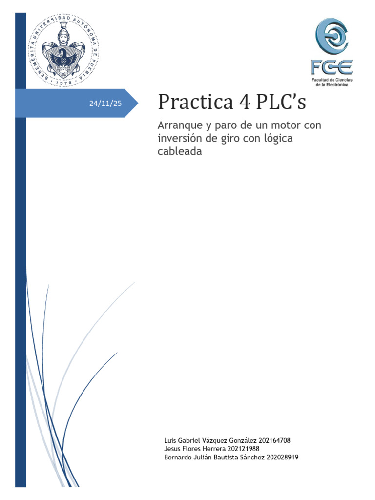 Reporte 4 Plcs Pdf Motor Eléctrico Energia Electrica