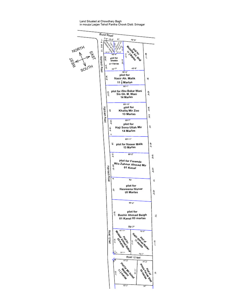 Plots Sold at Chowdhary Bagh Lasjan | PDF
