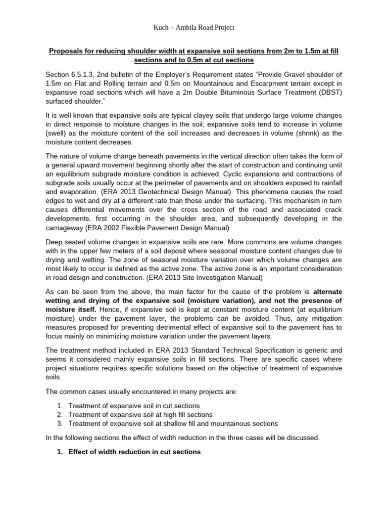 Expansive Soil Management in Road Design | PDF | Road | Road Surface