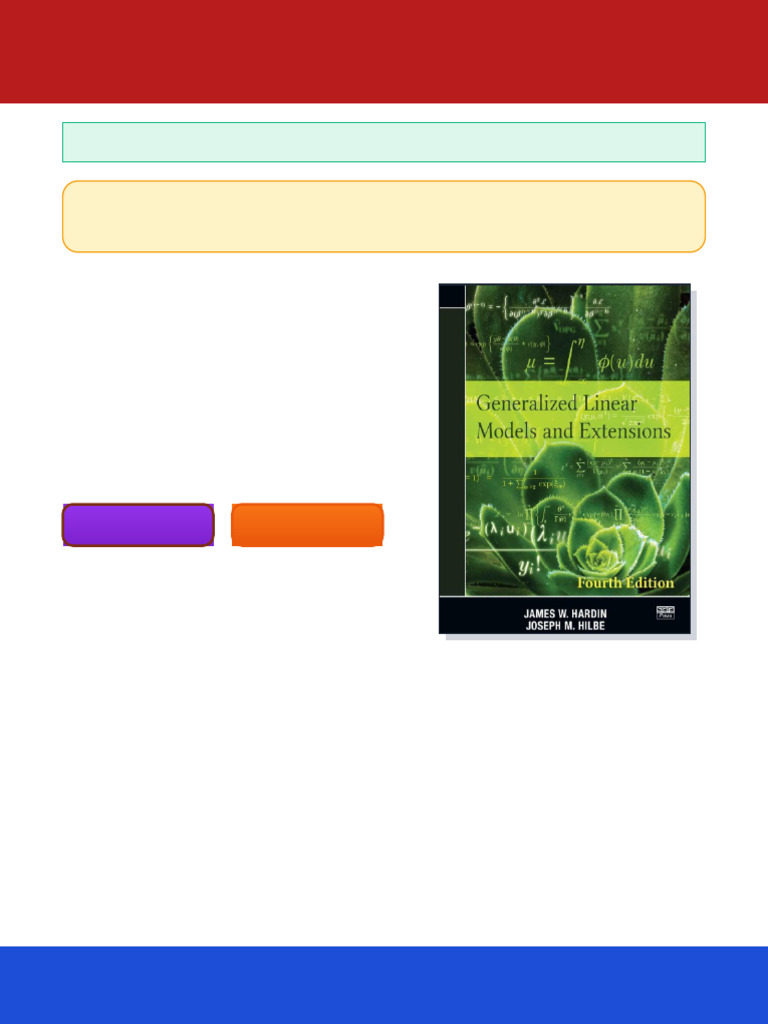 Generalized linear models and extensions Fourth Edition Hardin online ...