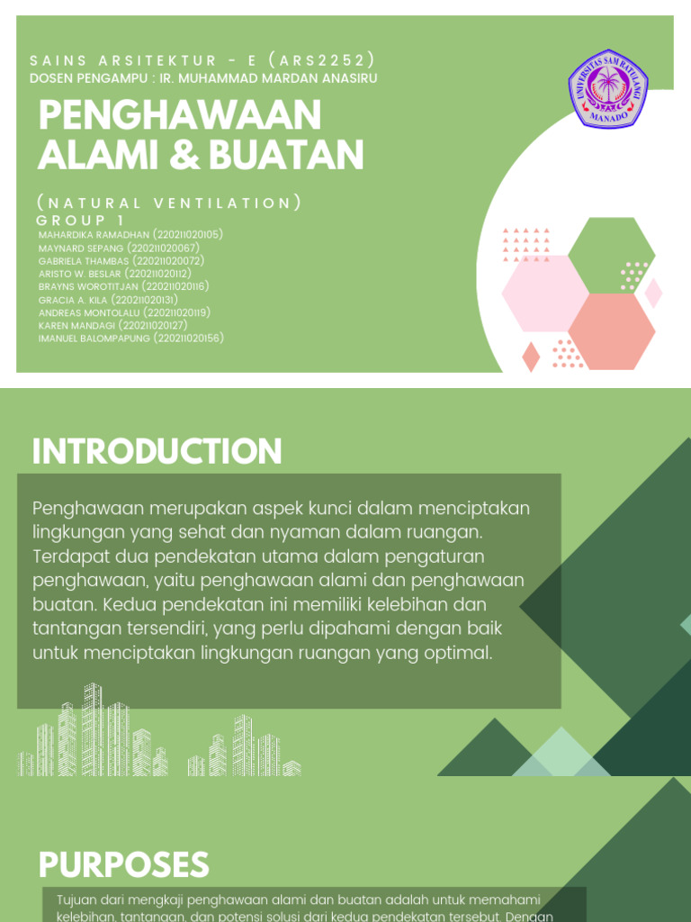 Penghawaan Alami vs Buatan: Kelebihan dan Tantangan | PDF