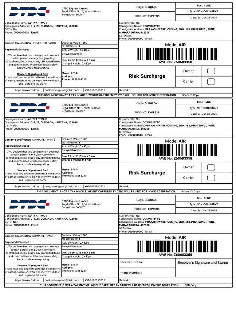 Print External Shipping Label | PDF | Mail