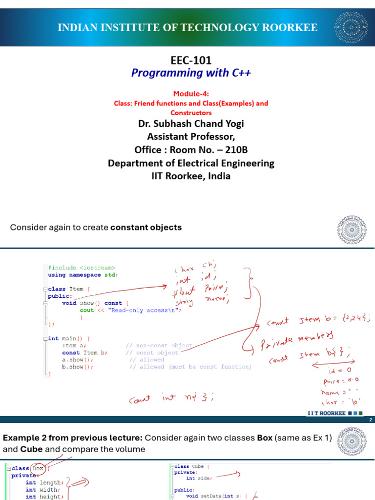 Module 4 Friend Class Pointer Class III Lec 33 | PDF | Pointer ...