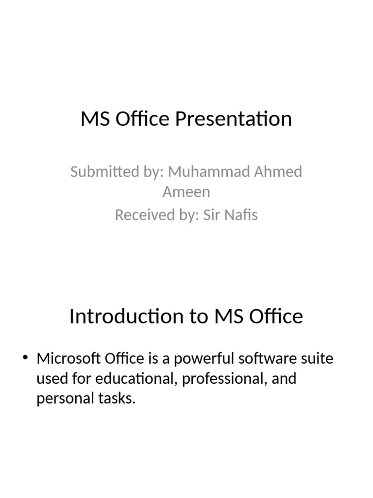 Overview of MS Office Suite Features | PDF