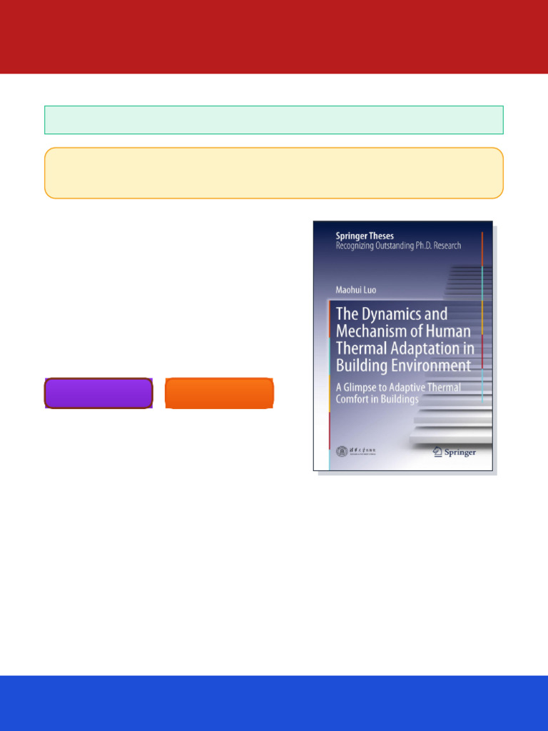 The Dynamics and Mechanism of Human Thermal Adaptation in Building ...