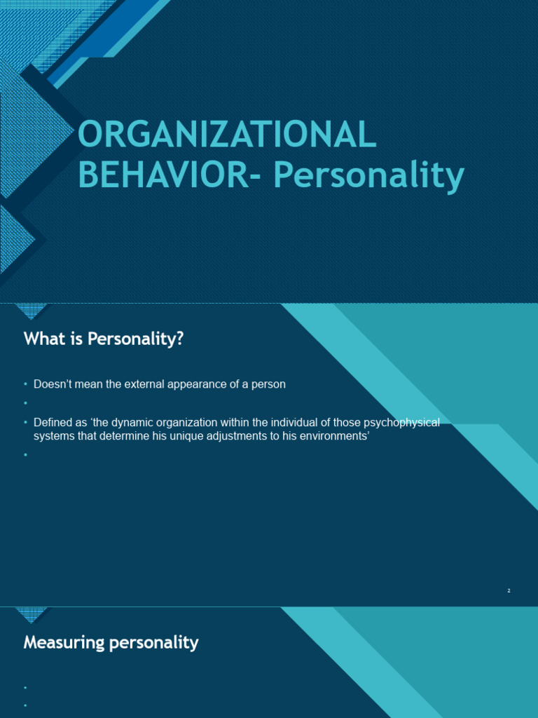 Understanding Personality in Organizational Behavior | PDF | Narcissism ...