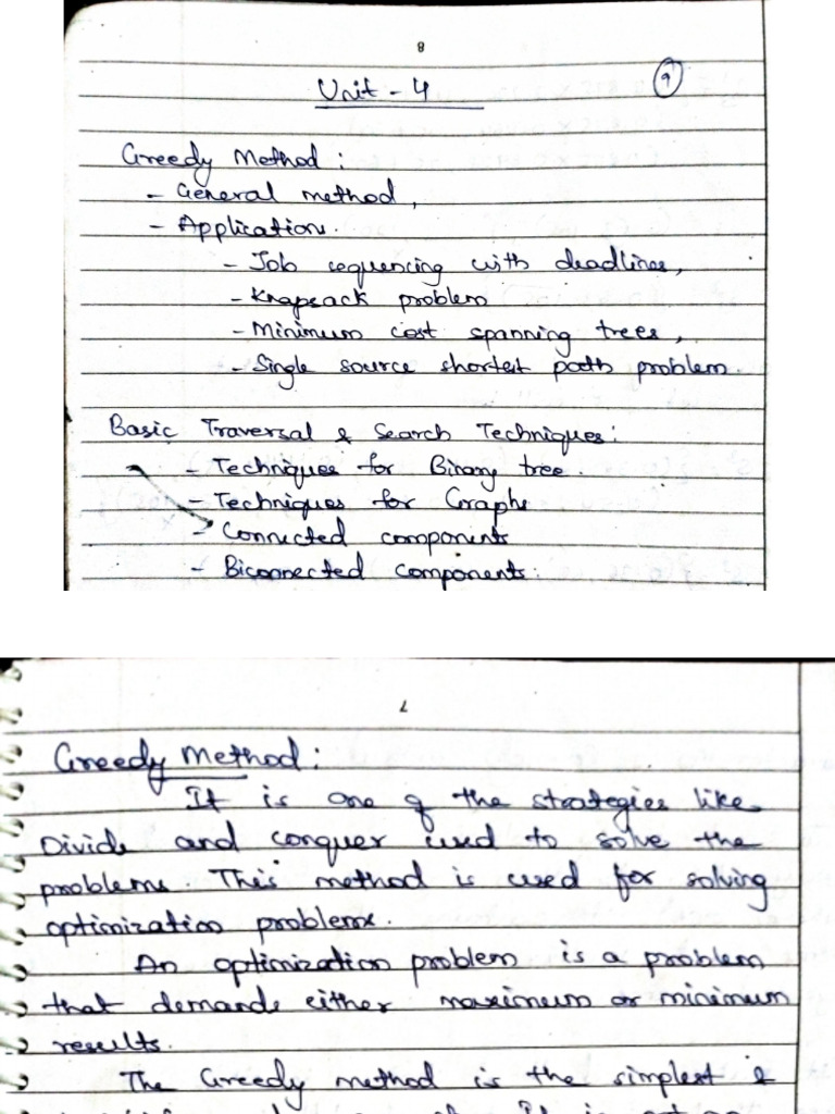 Daa Unit-4 Handwritten Notes | PDF