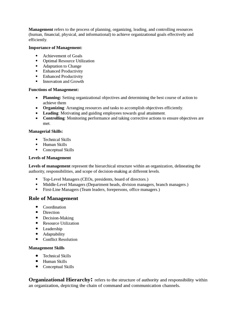 Principles of Management | PDF | Leadership | Strategic Management