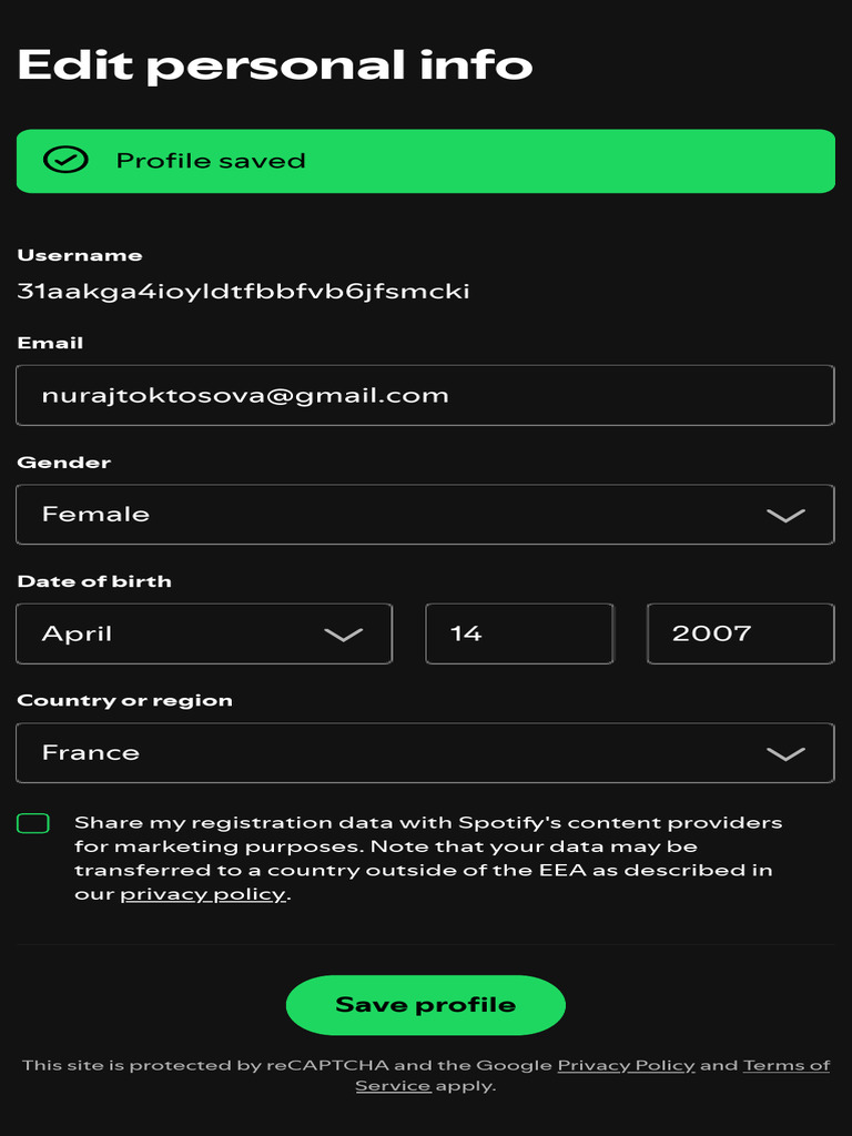 Edit Personal Profile Information | PDF
