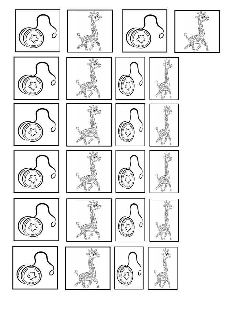 Yoyo Zirafah Suku Kata Gambar | PDF