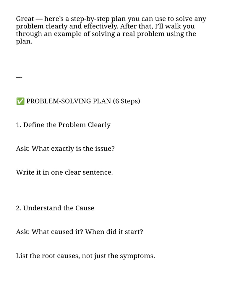 Effective 6-Step Problem-Solving Guide | PDF