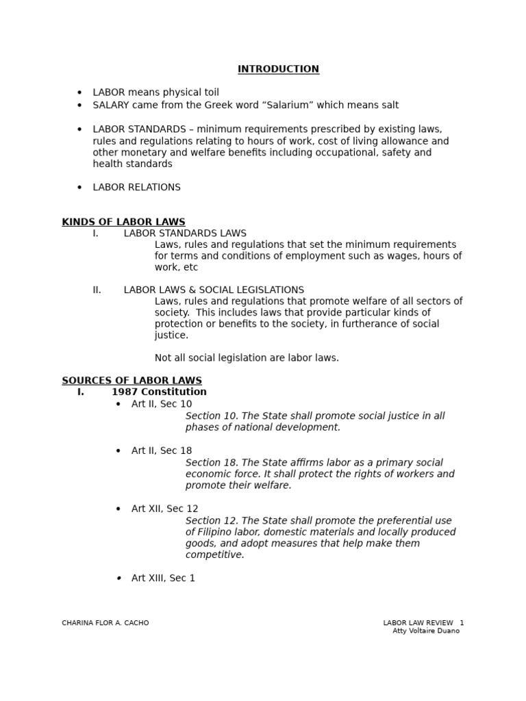 Labor Law Review Atty v Duano PDF Free | PDF | Cost Of Living | Strike ...