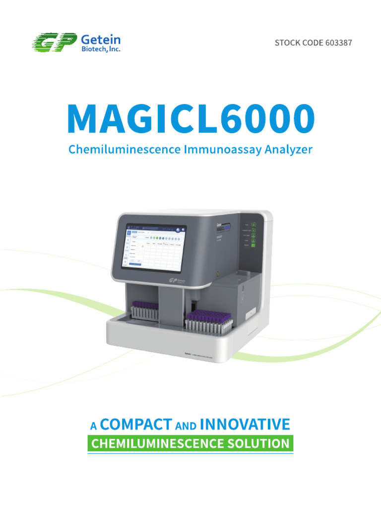 【Brochure】MAGICL 6000 Chemiluminescence Immunoassay Analyzer (2) | PDF