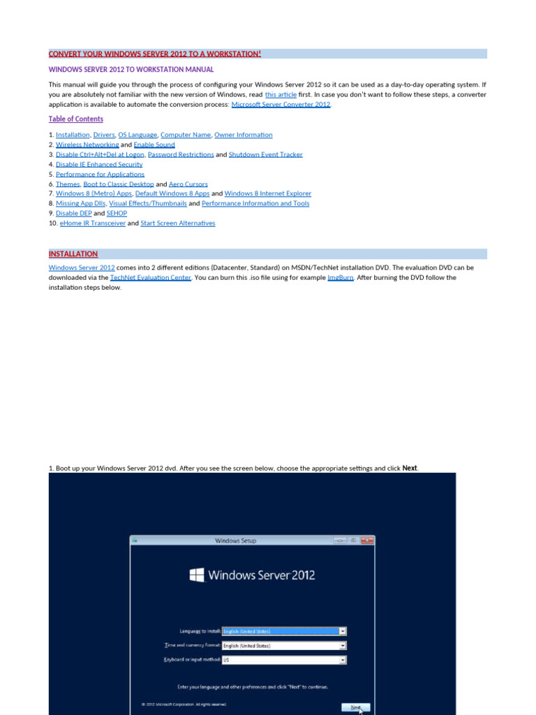 Convert Windows Server 2012 to Workstation | PDF | Windows Registry ...