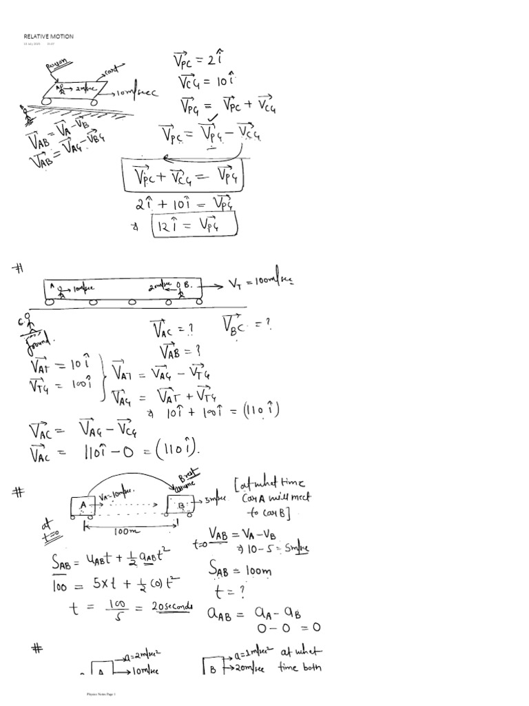 Motion Straight Line 1c | PDF