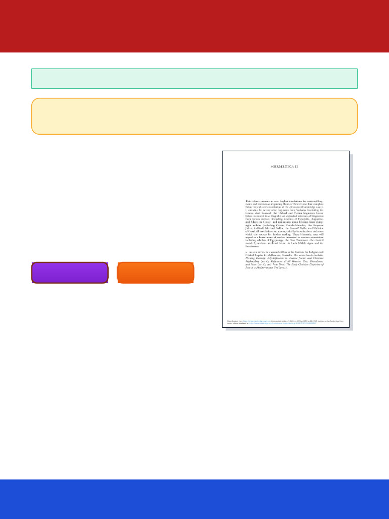 Hermetica II The Excerpts of Stobaeus Papyrus Fragments and Ancient ...