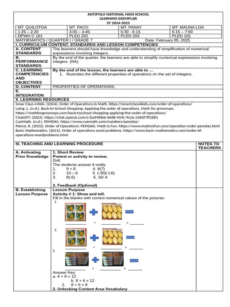 Properties of Operations | PDF | Multiplication | Numbers