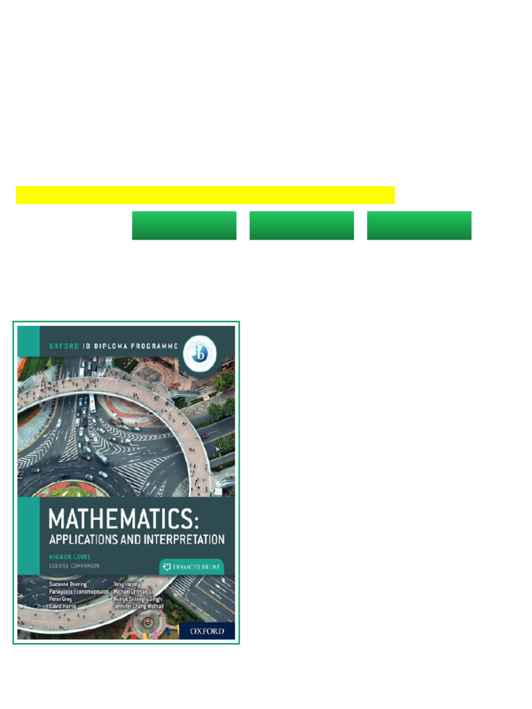 (Ebook) Oxford Mathematics: Applications and Interpretation Higher ...