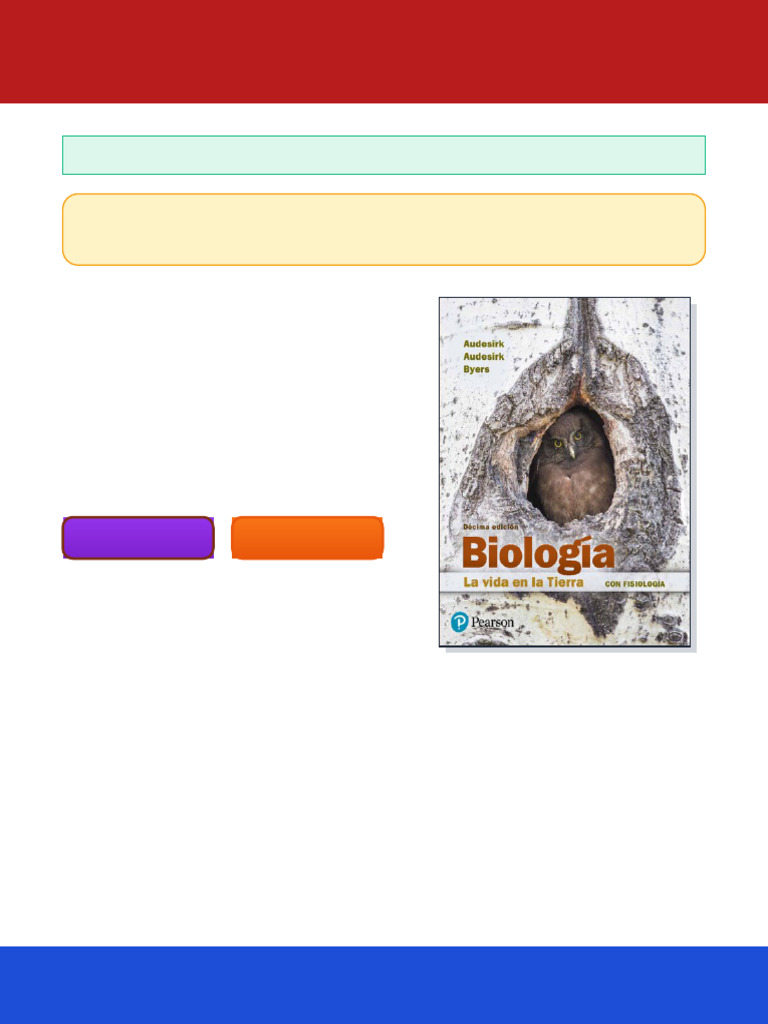 Biología la vida en la tierra con fisiología 10th Edition Teresa ...