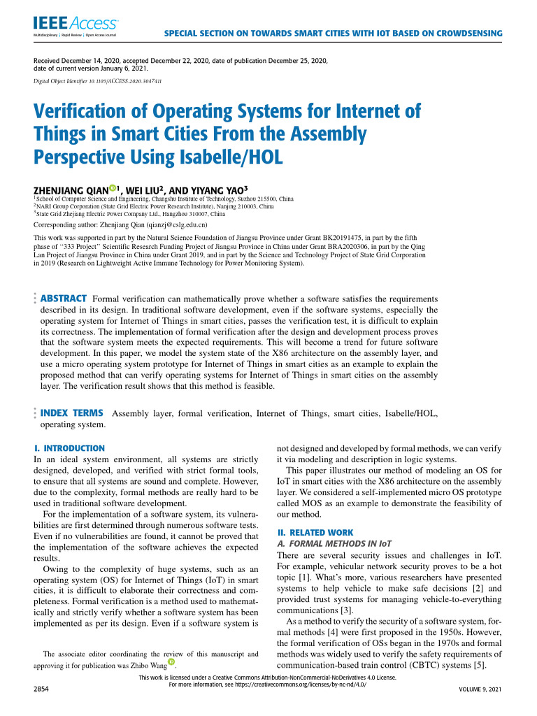 Verifying IoT OS for Smart Cities | PDF | Formal Verification | Formal ...