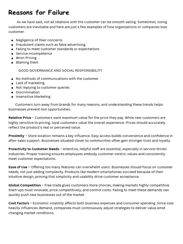 Reasons for Failure Severino | PDF