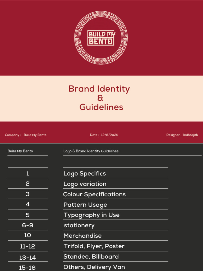 Build My Bento Brand Identity Guide | PDF | Logos | Typefaces