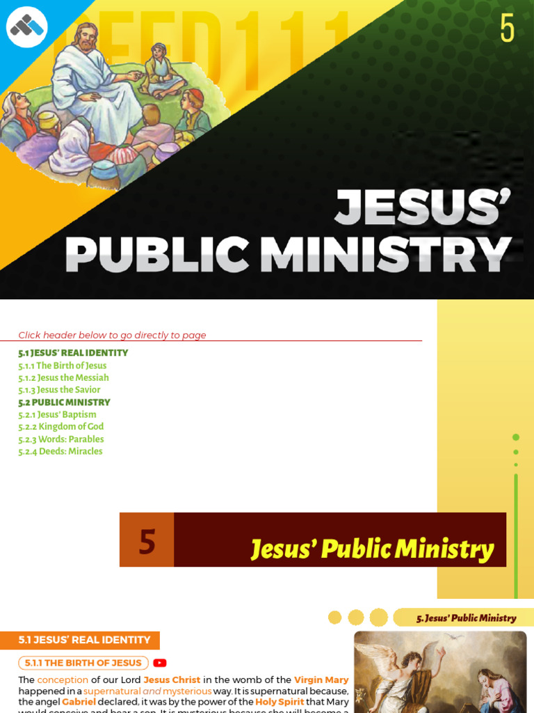 REED 111 Lesson 5 | PDF | Jesus | God The Father