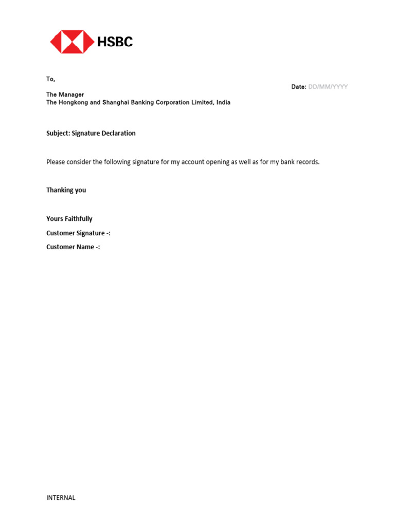 Signature Declaration (007) - Copy | PDF | Cheque | Banks