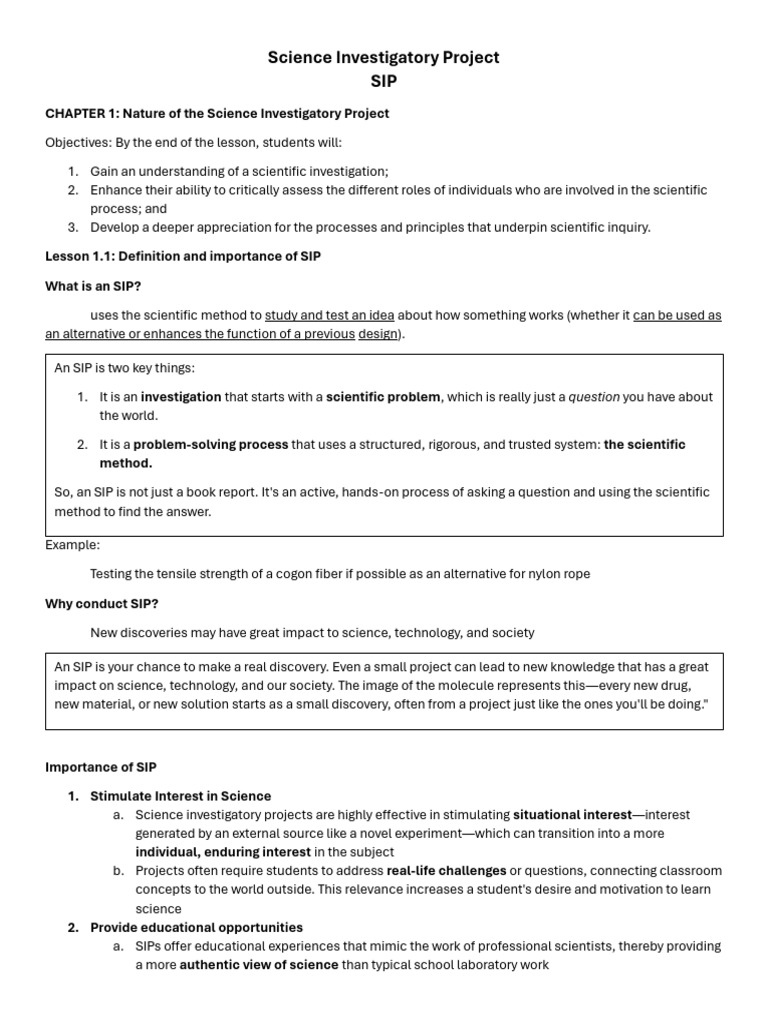 Understanding Science Investigatory Projects | PDF | Hypothesis ...
