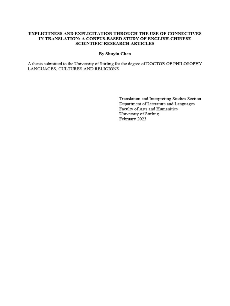 Explicitness and Explicitation Through The Use of Connectives in ...