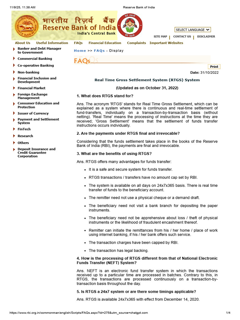RTGS | PDF | Banks | Economies
