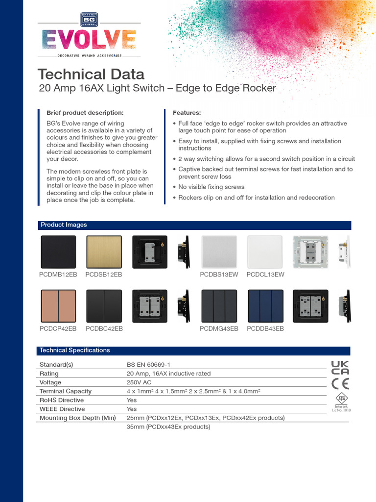 BG_SPCDOC_EN_20250224AQ_Evolve-Edge-Rocker-Switches | PDF | Switch ...